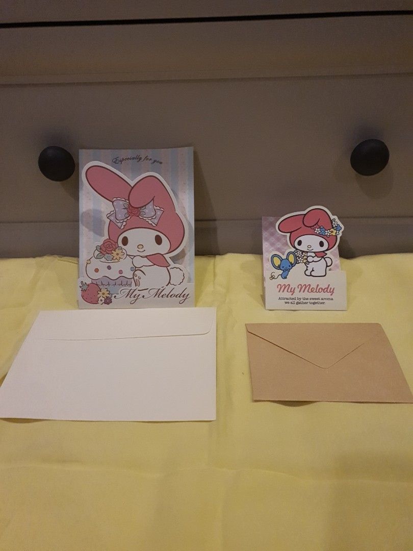My Melody Greeting Card Big & Small Set, Hobbies & Toys, Stationary ...