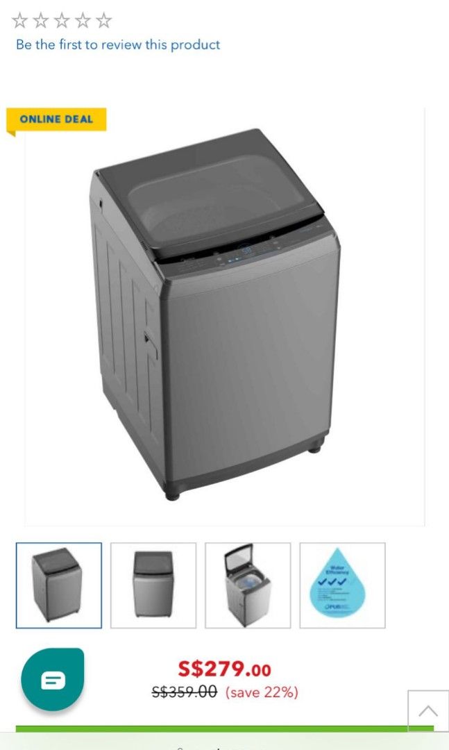 🔥New🔥MIDEA 7.5KG TOP LOAD WASHING MACHINE LUNAR DIAL SERIES MA200W75 ...