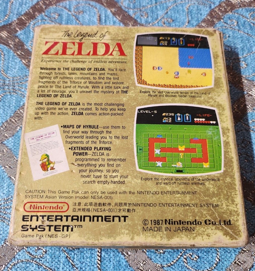 Nintendo Entertainment System NES The Legend of Zelda Asian Version ...