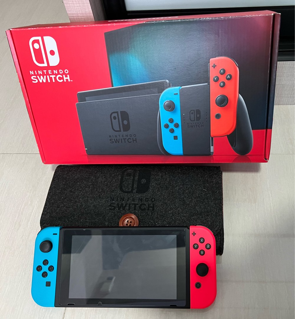 Nintendo Switch Console Neon Red/Blue, Video Gaming, Video Game ...