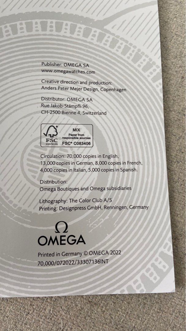 Omega Lifetime Magazine (The Museum Edition) & Omega Catalogue, Luxury ...