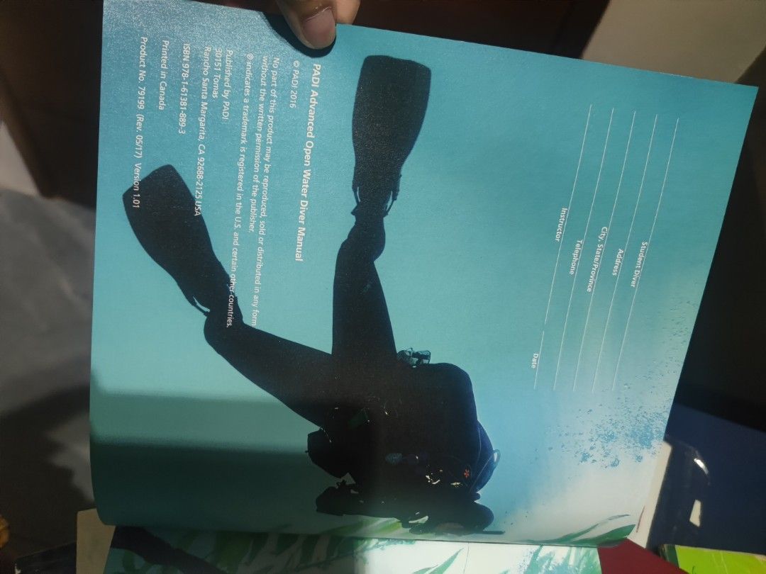 PADI advanced open water scuba dive book, Hobbies & Toys, Books ...