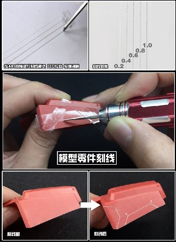 Panel Line Scriber Knife Tool Set - for Gundam & Plastic Models Panel ...