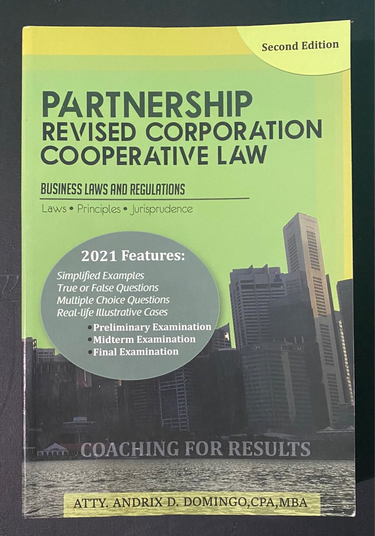 Partnership, Revised Corporation, Cooperative Law, Hobbies & Toys ...