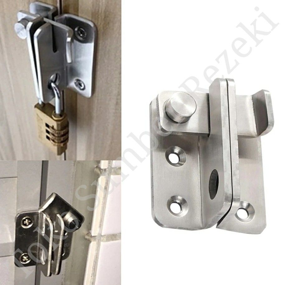 Pengait Kunci Sudut Slot Kait Pintu Stainless Cantol 90 Derajat Gembok ...