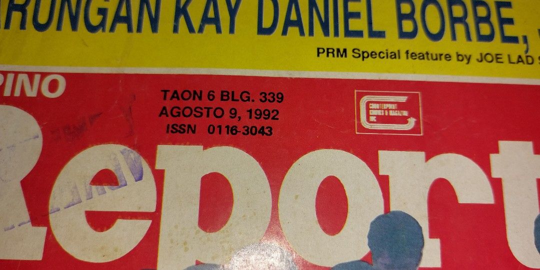 Pilipino Reporter Magasin Agosto 9 1992 Pumuputok Pa Ang Bulkan Lahar ...
