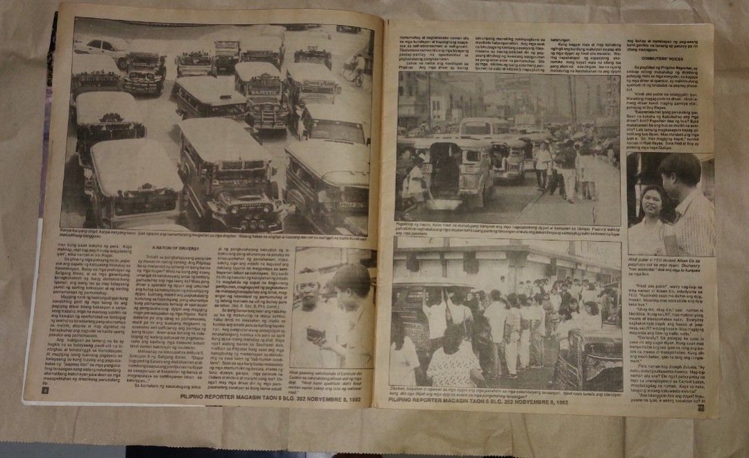 Pilipino Reporter Magasin November 8 1992 Jeepney Phase Out Collectible ...