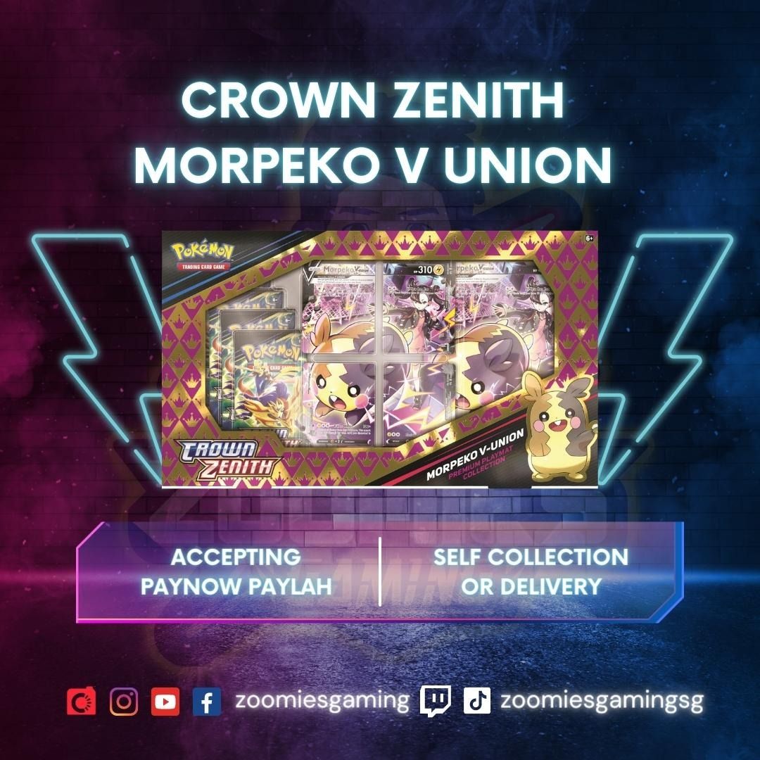[PO]Crown Zenith Morpeko V Union Playmat Premium Collection, Hobbies & Toys, Toys & Games on ...