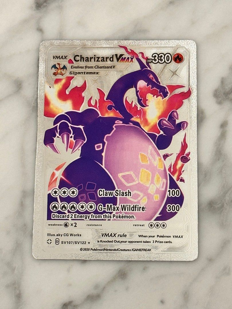 Pokemon Card Charizard VMax gigantamax, 興趣及遊戲, 玩具 & 遊戲類 - Carousell
