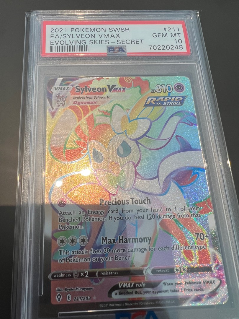 Pokemon Sylveon Vmax Rainbow Rare PSA10, Hobbies & Toys, Toys & Games ...