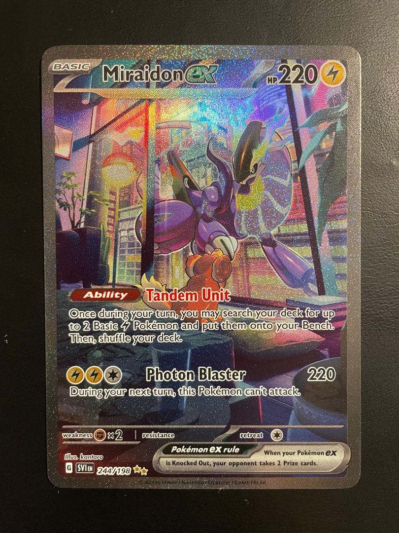 Pokemon-PTCG-Miraidon ex - 244/198 - Special Illustration Rare, 興趣及遊戲 ...