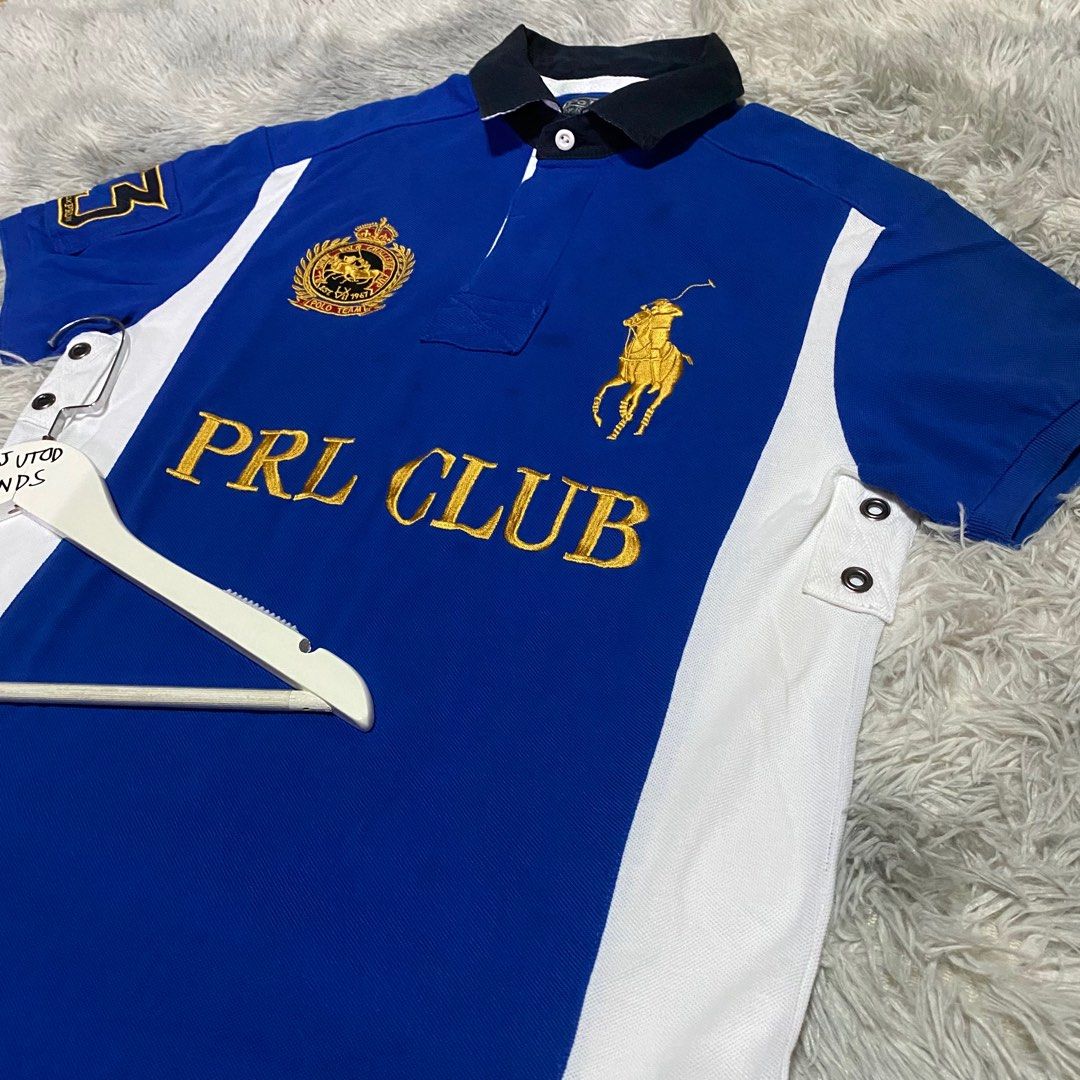 Polo by Ralph Lauren PRL Club Two-Toned Blue/White Polo Shirt on Carousell