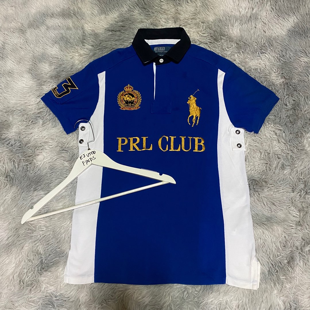 Polo by Ralph Lauren PRL Club Two-Toned Blue/White Polo Shirt on Carousell