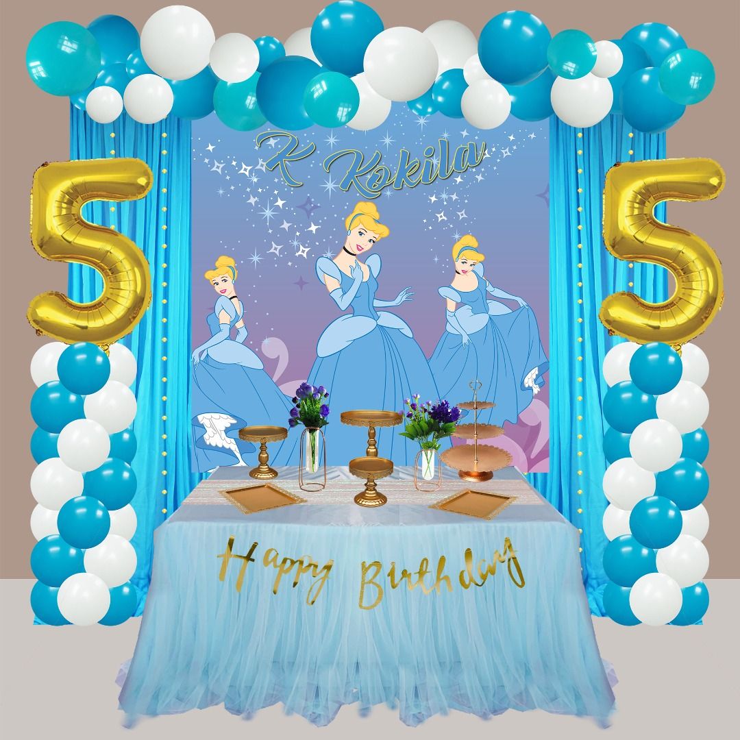 Princes Cinderella Theme - Our Best Selling Curtain Backdrop Deluxe ...