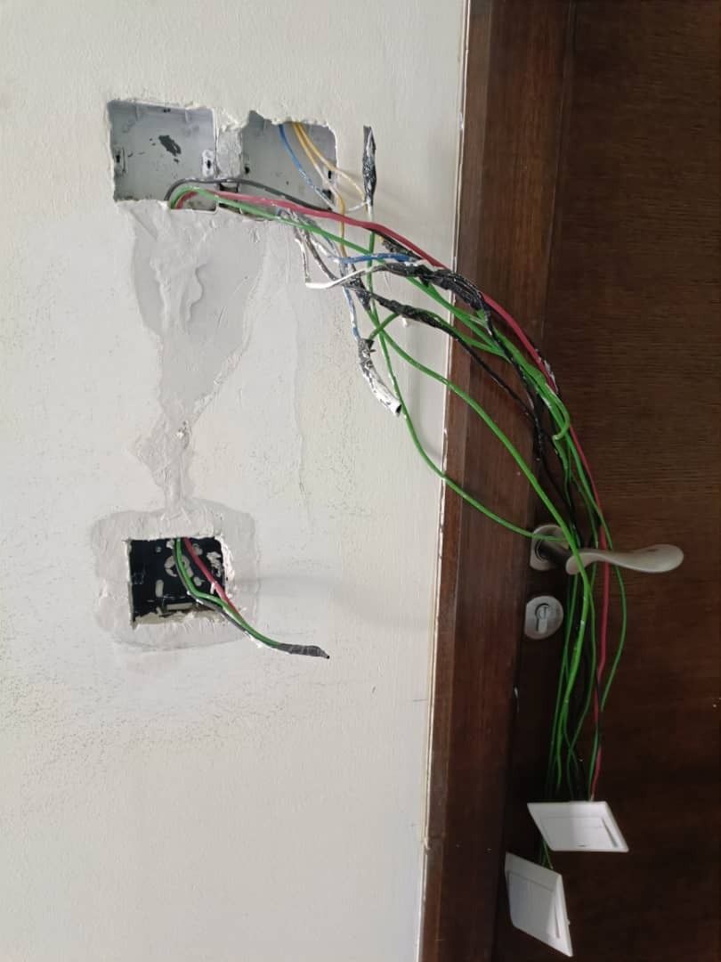 Professional Electrical wiring Hacking conceal plaster, Services, Home ...