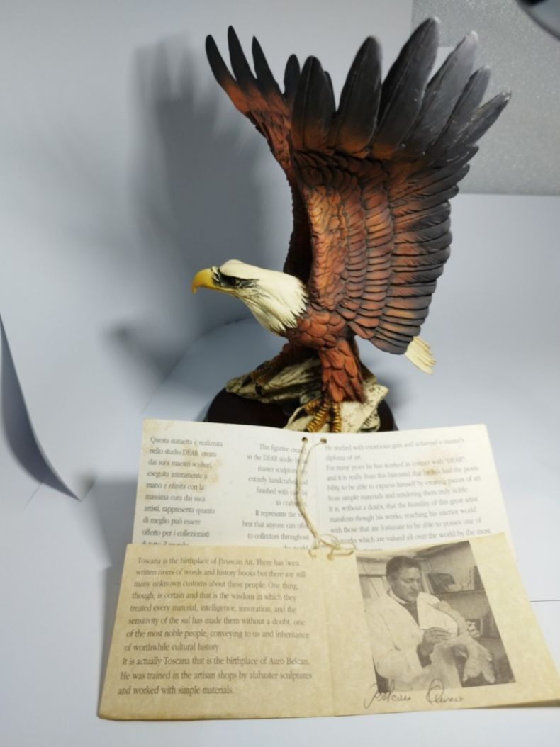 Rare DEAR Flying Eagle Sculpture by A. Belcari, 興趣及遊戲, 收藏品及紀念品, 古董收藏 ...