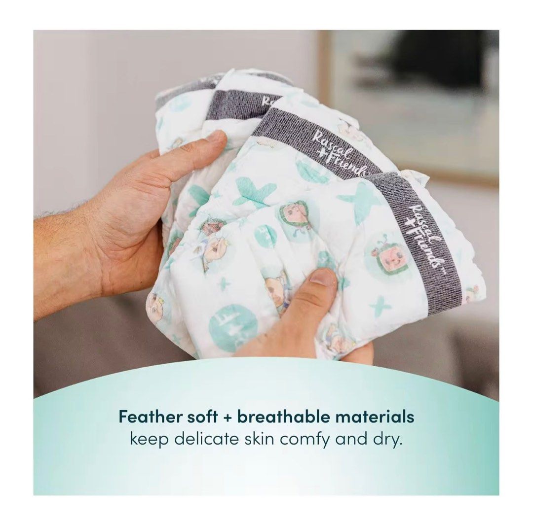 Rascal + Friends Cocomelon Tape Diaper - XL, Babies & Kids, Bathing ...