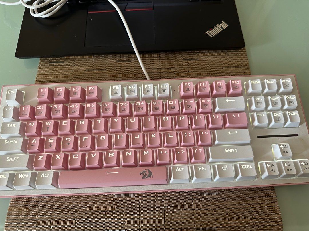 Redragon BES Pink White Mechanical Gaming Keyboard K611-P1B, Computers & Tech, Parts ...