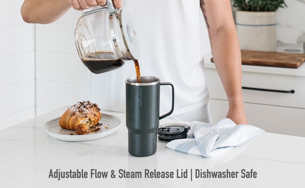 REDUCE HOT 1 Travel Coffee Mug Set, 24 oz - Insulated Mug for Tea ...