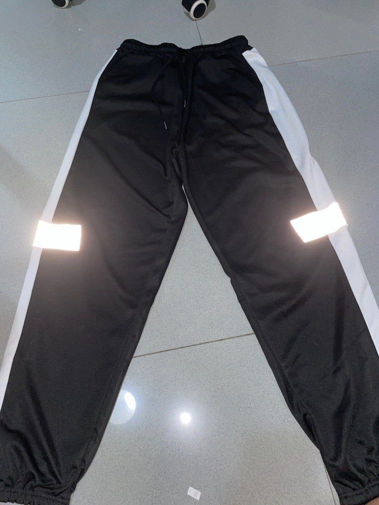 Reflective black long pants, Women's Fashion, Bottoms, Other Bottoms on ...