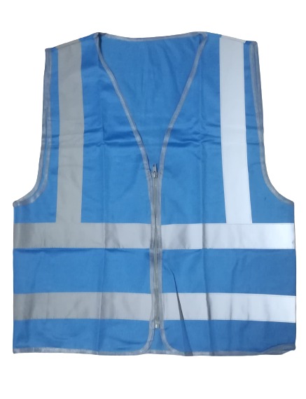 Reflectorized Blue Safety Vest with Zipper on Carousell