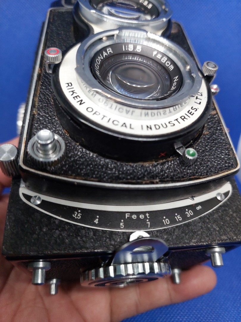 RICOHFLEX DIA TLR 120 FILM MIDIUM FORMAT CAMERA,RIKEN RICONAR 1:3.5 F ...
