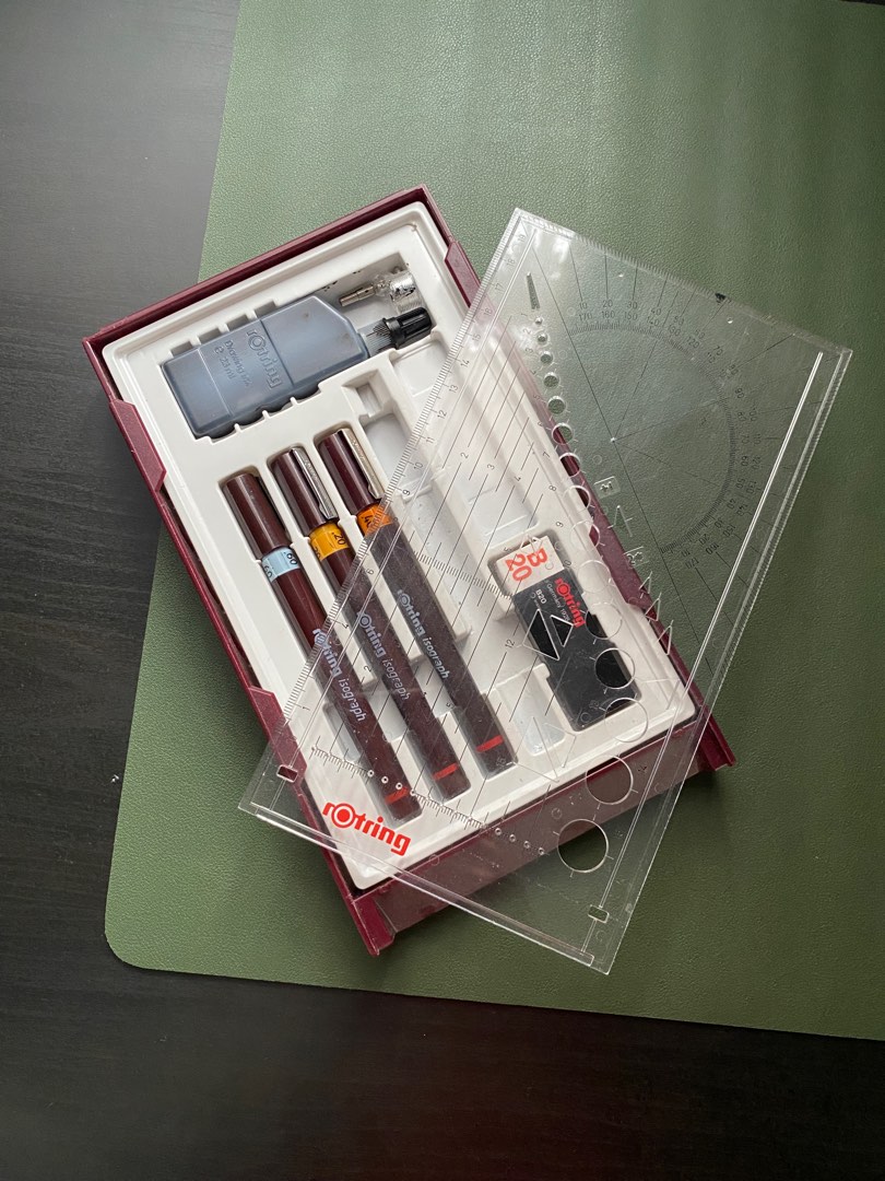 Rotring Isograph College Set Tech Pens on Carousell