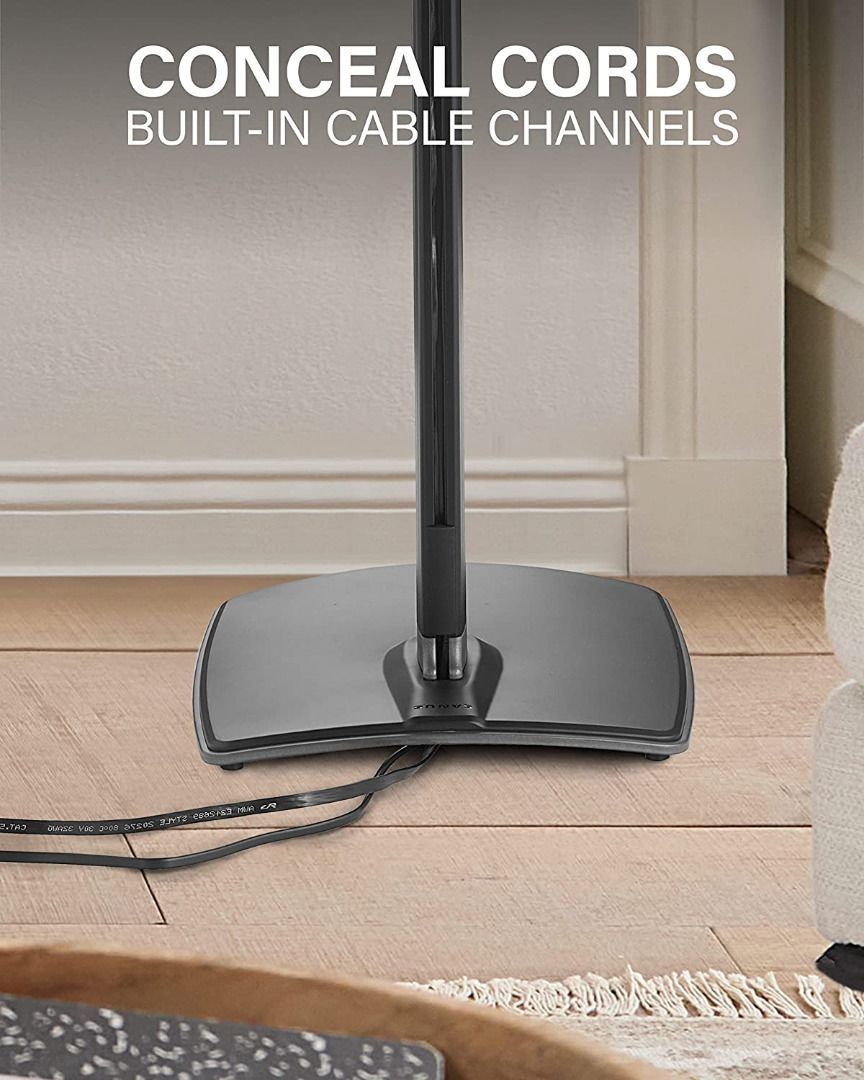 SANUS Adjustable Height Wireless Speaker Stands Designed for Sonos One ...