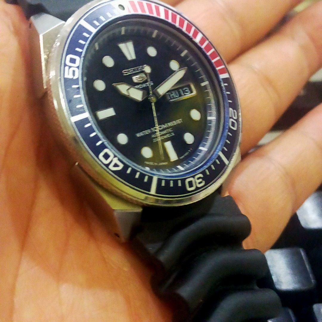 Seiko Black Turtle Diver 100m, Luxury, Watches on Carousell
