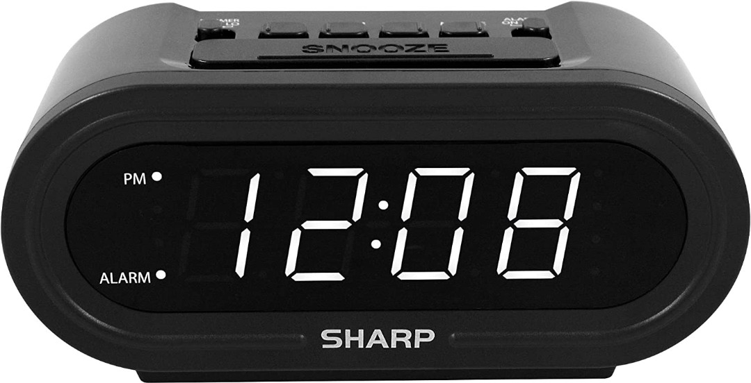 SHARP Digital Alarm with AccuSet - Automatic Smart Clock, Never Needs ...