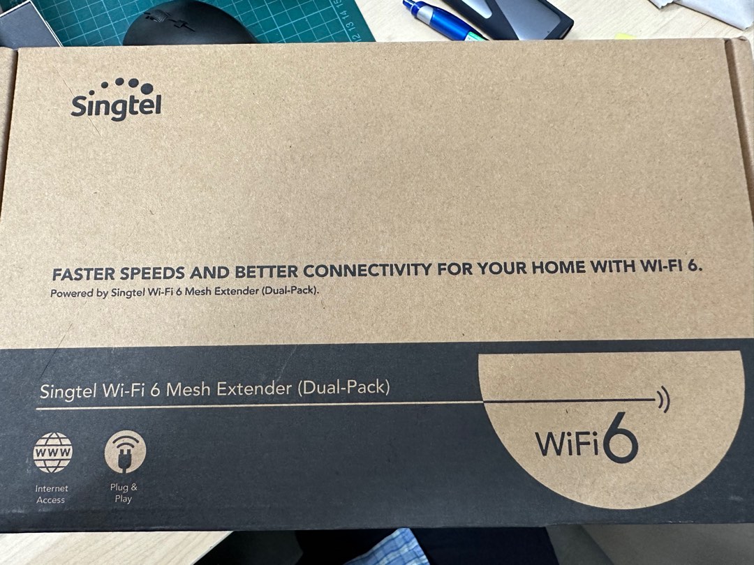 Singtel Wi-Fi 6 Mesh Extender Pair, Computers & Tech, Parts ...