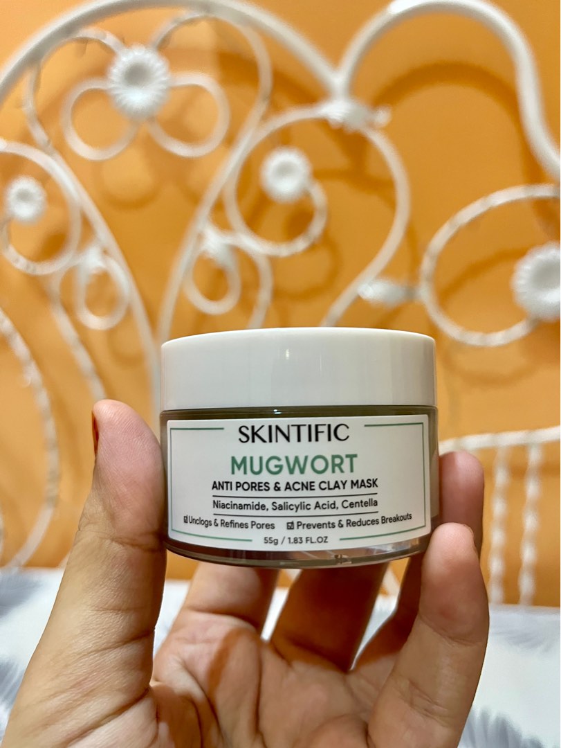 SKINTIFIC Mugwort Mask Anti Pores & Acne Clay Mask, Beauty & Personal ...