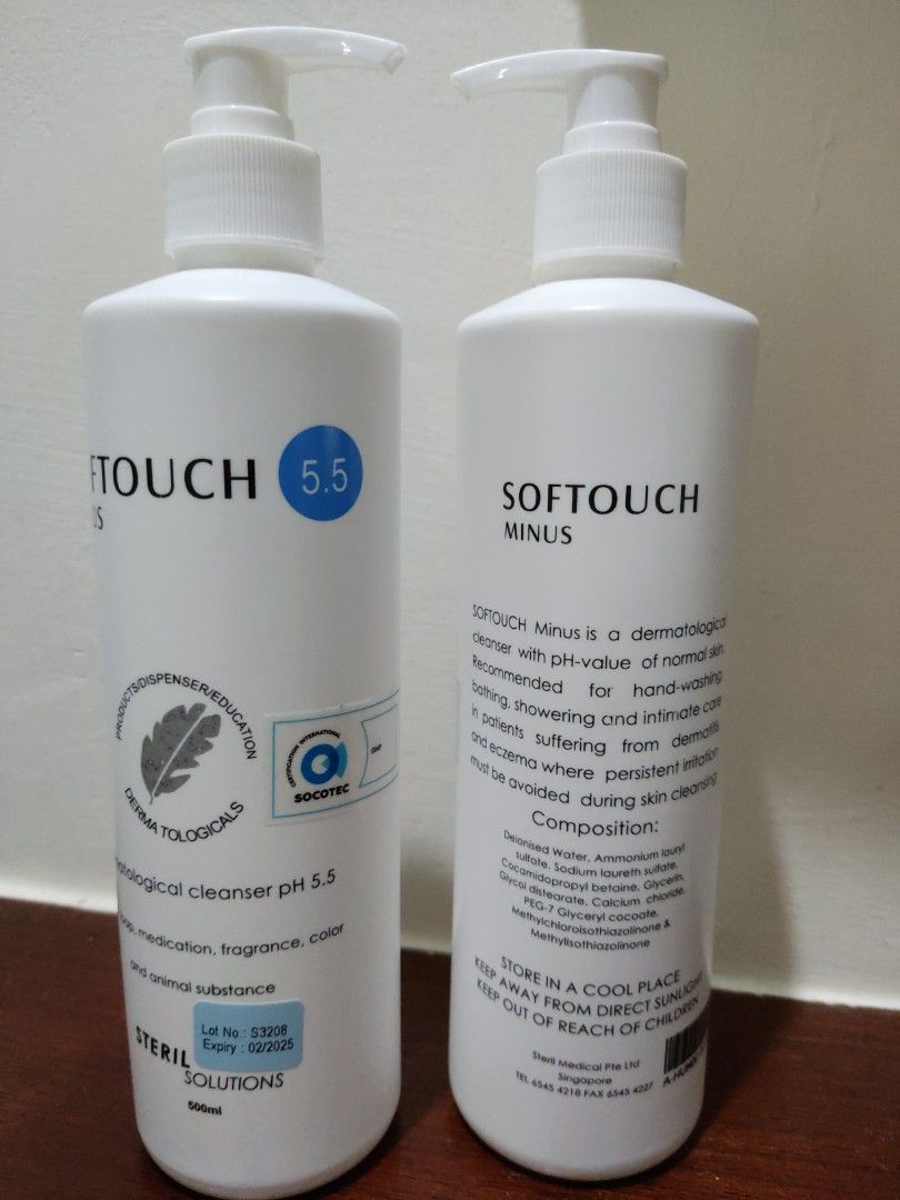 SOFTOUCH Minus Dermatological Cleanser PH 5.5, Beauty & Personal Care ...