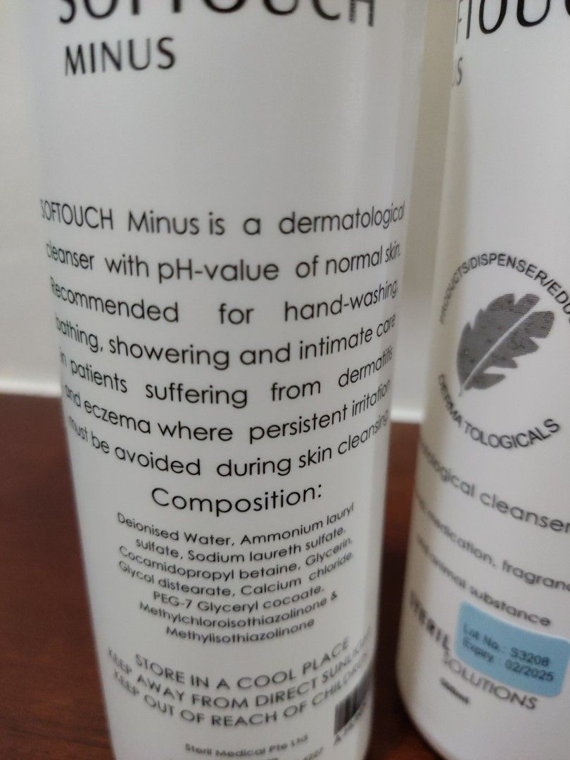 SOFTOUCH Minus Dermatological Cleanser PH 5.5, Beauty & Personal Care ...