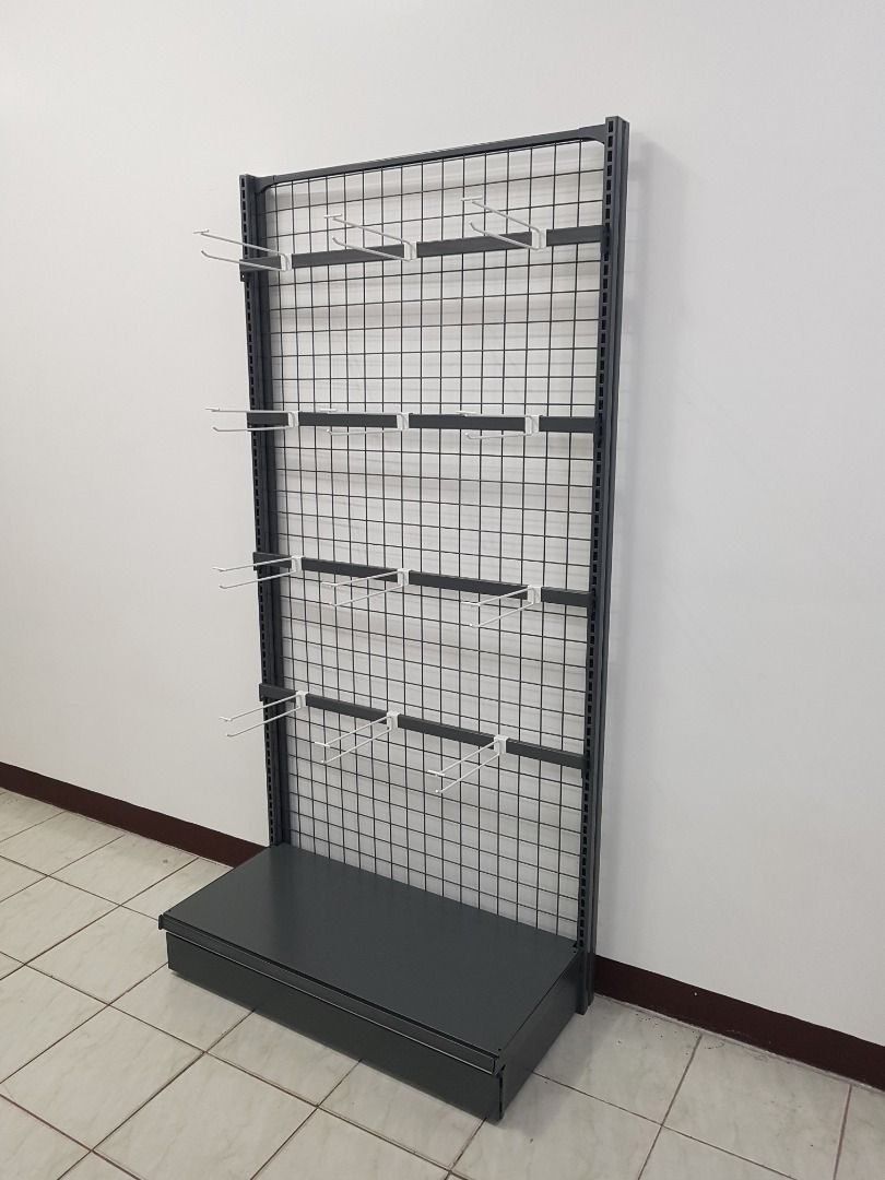 steel standee shelves racks gondola display, Furniture & Home Living ...