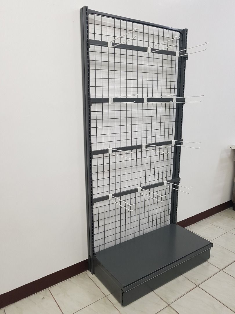 steel standee shelves racks gondola display, Furniture & Home Living ...