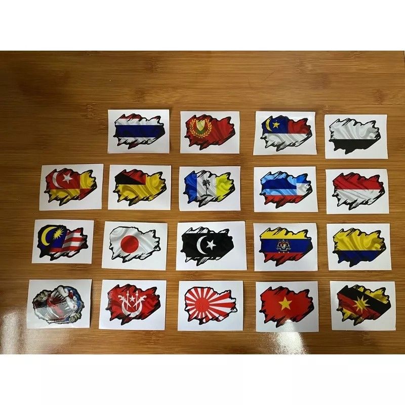 Sticker inkjet Bendera Malaysia vietnam jepun negeri, Hobbies & Toys ...