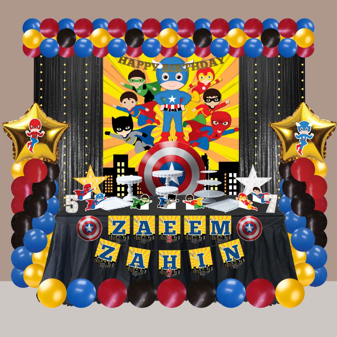 Superhero Theme - Our Best Selling Curtain Backdrop Deluxe Party ...