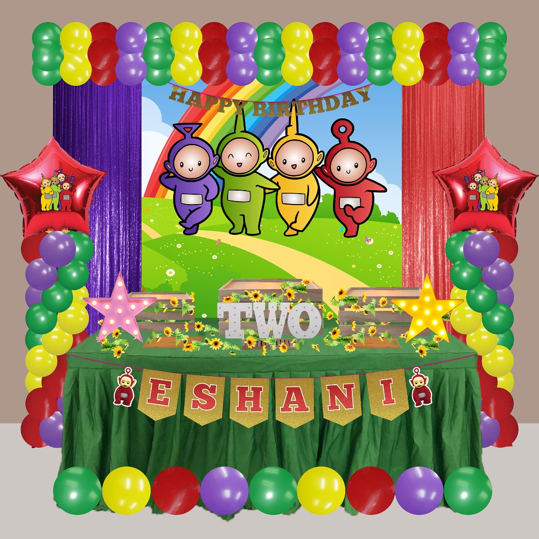 Teletubbies - Our Best Selling Curtain Backdrop Deluxe Party Package ...