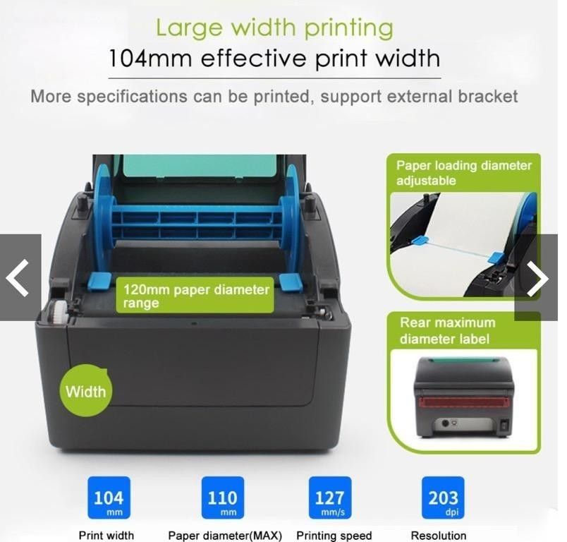 Thermal Waybill Printer Label Parcel A6 Sticker Barcode, Computers ...