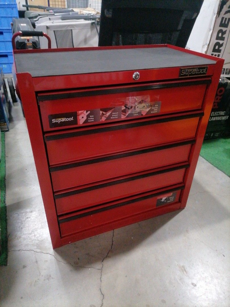 Tool trolley 5 drawer w/ key supatool, Commercial & Industrial, Construction Tools & Equipment ...