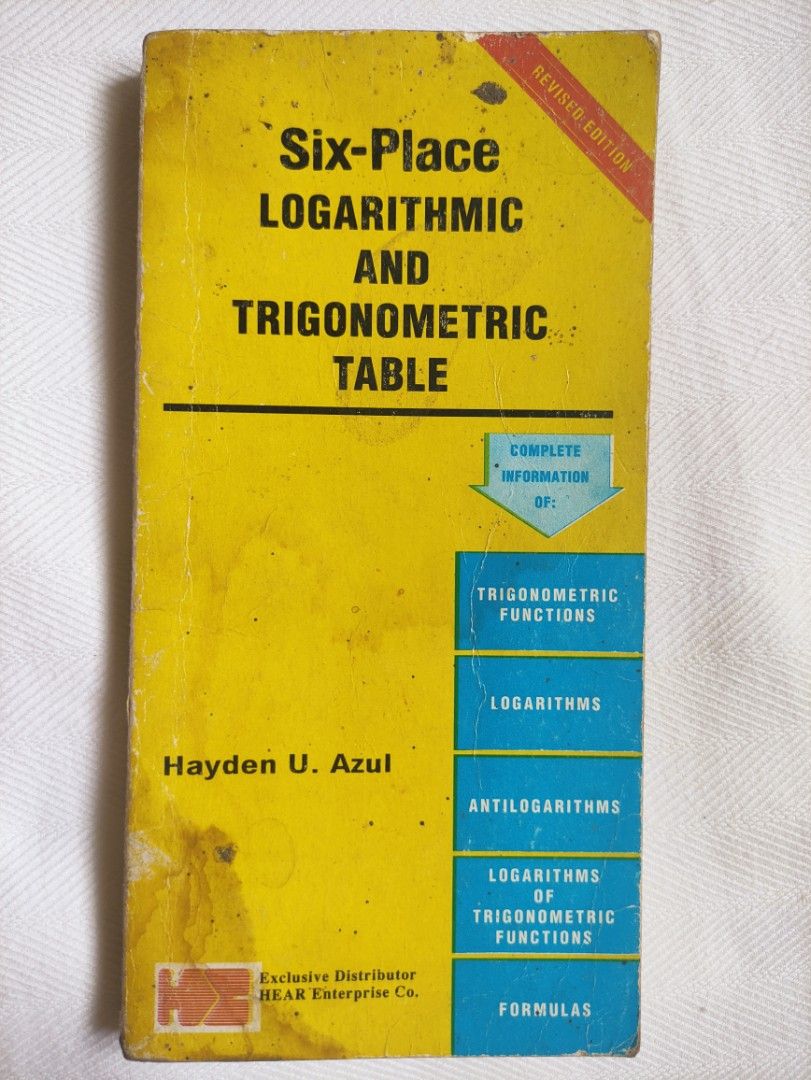 Trigonometric Table by Hayden U. Azul on Carousell