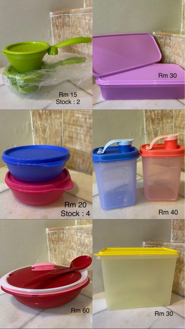 Tupperware Containers sets and bottle, Furniture & Home Living ...