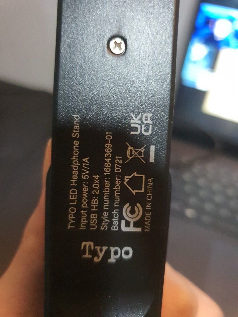 Typo RGB Headphone Stand & USB Hub, Computers & Tech, Parts ...