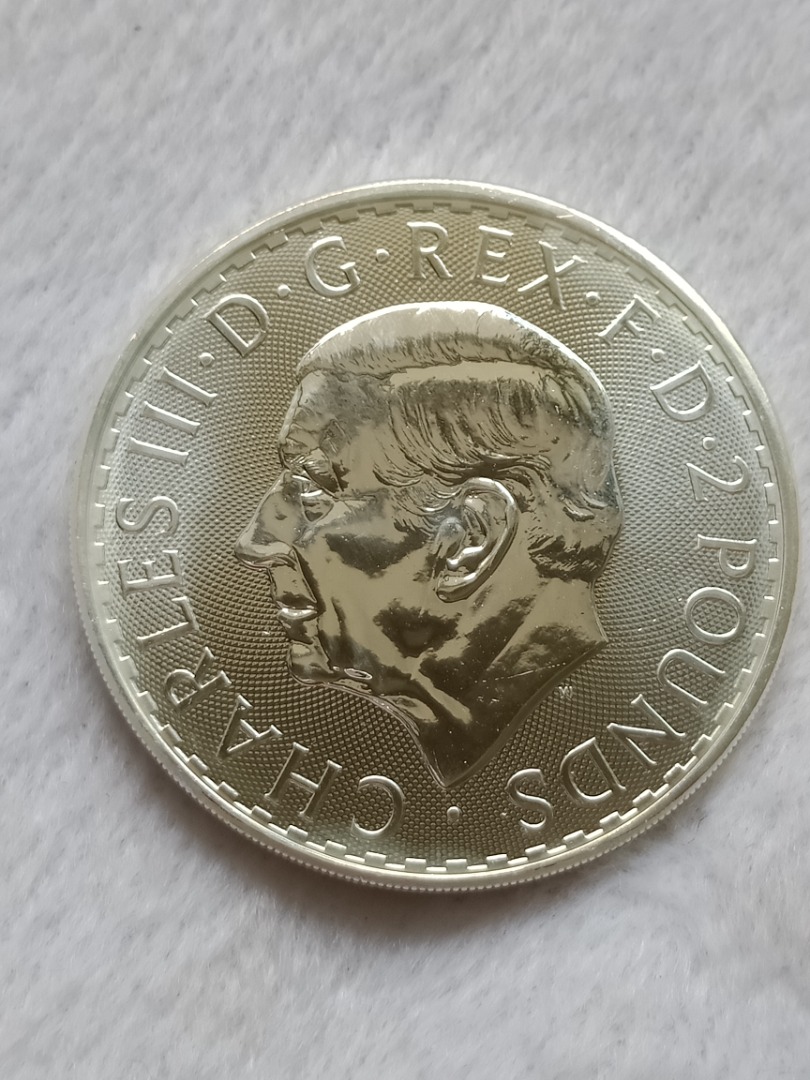 United Kingdom King Charles III 2023 Britannia 1 Oz Silver Coin 99.9% ...