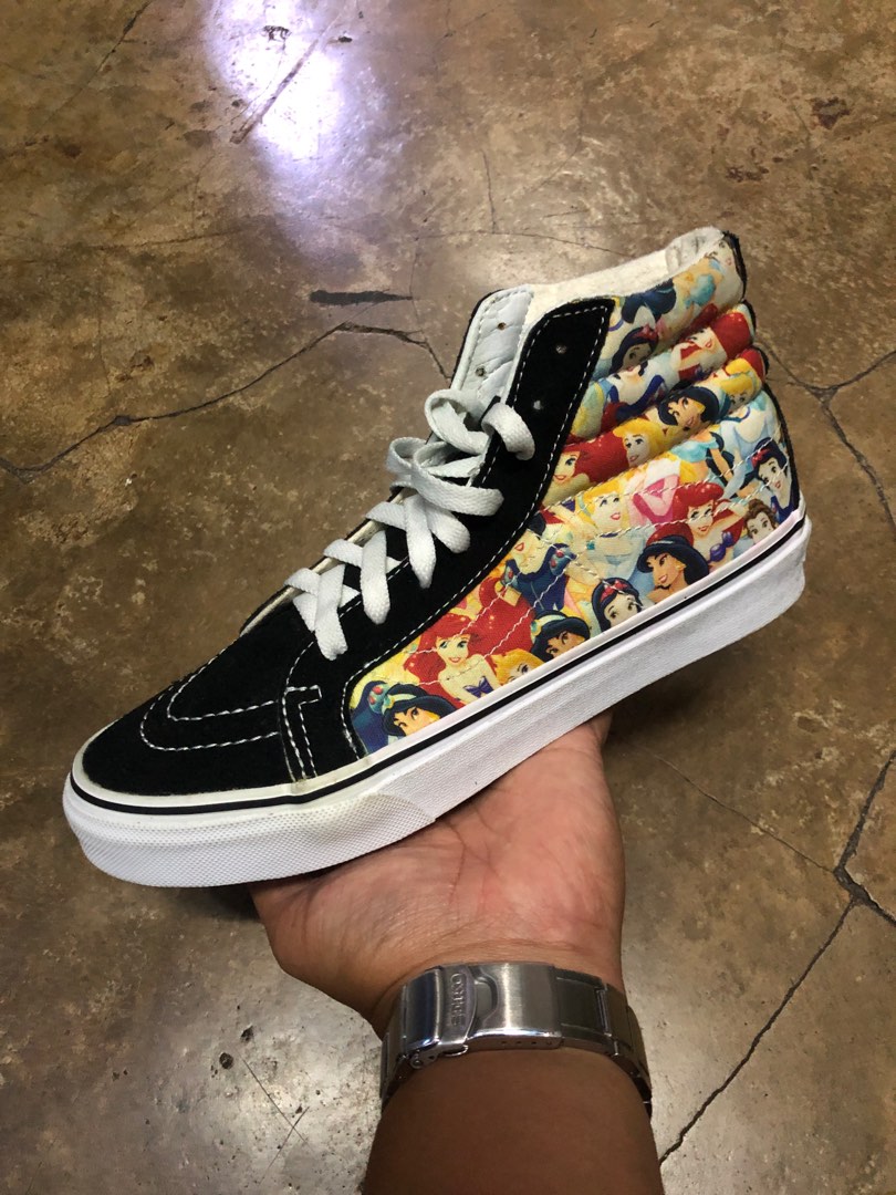 Vans x Disney Princess Sk8 Hi Slim Multi Princess Print Sneakers(23.5 ...