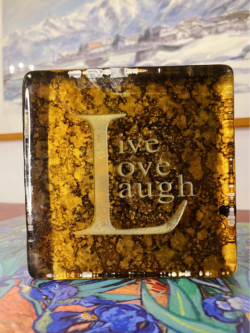 Vintage Heavy Crystal “Live Laugh Love”, Hobbies & Toys, Collectibles ...