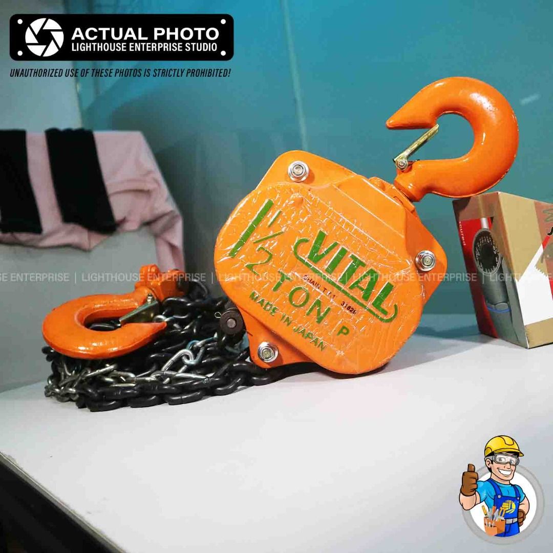 VITAL 1-1/2 Ton Chain Block / Chain Hoist (VP5-15) *LIGHTHOUSE ...