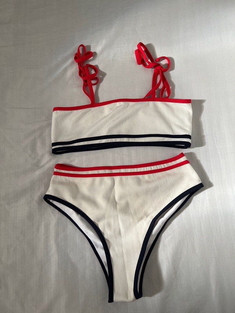 White Bikini Two piece Swimsuit on Carousell