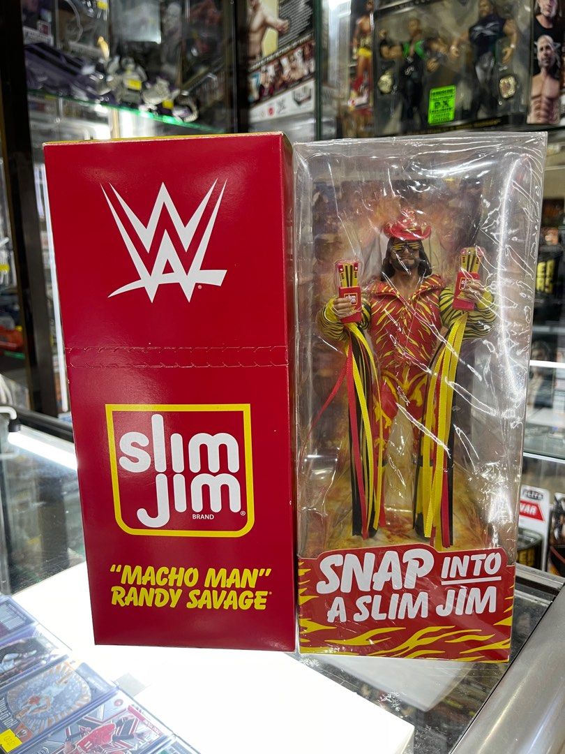 WWE Mattel Elite Macho Man Randy Savage SDCC SLIM JIM Exclusive ... WWE Mattel Elite Macho Man Randy Savage SDCC SLIM JIM Exclusive ...